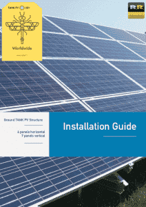 Manual Installation System With 6 Landscape Panels. • RRE